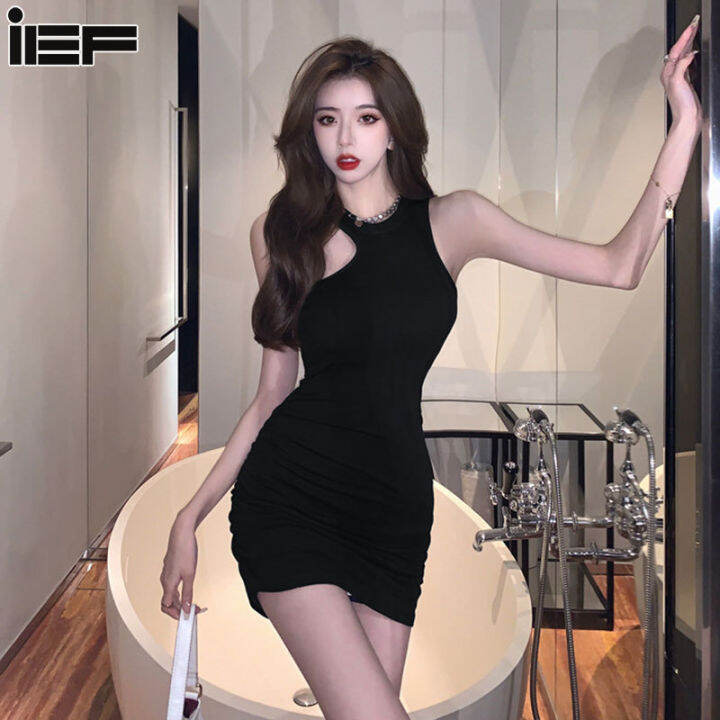 IEF ชุดเดรสผู้หญิงใหม่กระโปรงช่วงสะโพกเพรียวบางเอวเล็กเปิด Gaun Bahu Terbuka เซ็กซี่ | Lazada.co.th