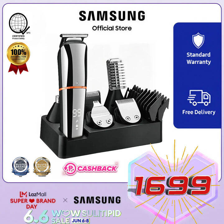 SAMSUNG OFFICIAL 6 in 1 Hair Styling Clipper Beard Nose Hair/Sideburns ...