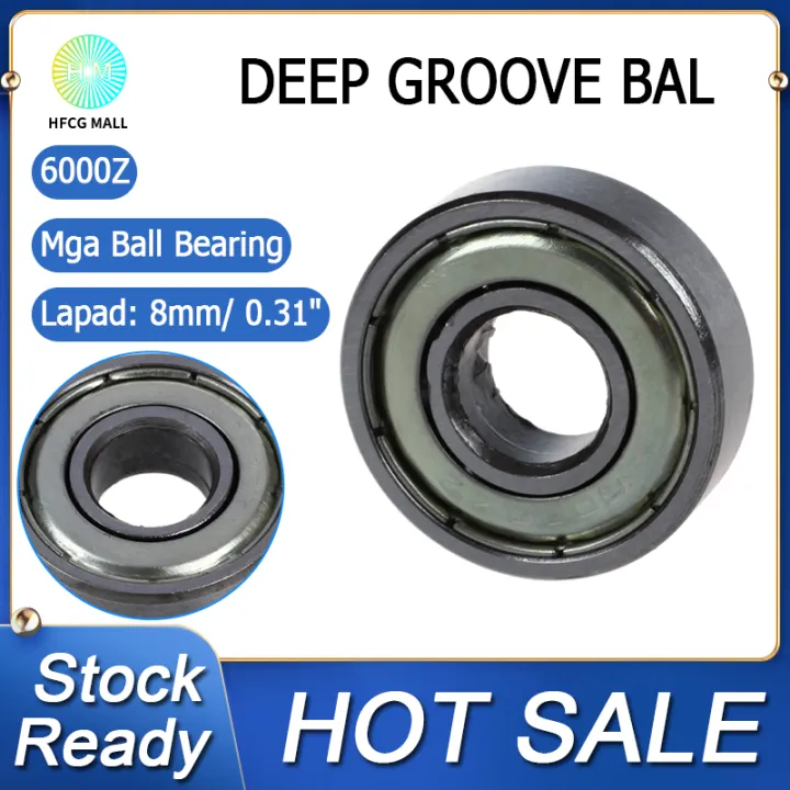 [HFCG MALL] 2 Pcs 6000Z Dual Shielded Sealed Deep Groove Ball Bearings ...