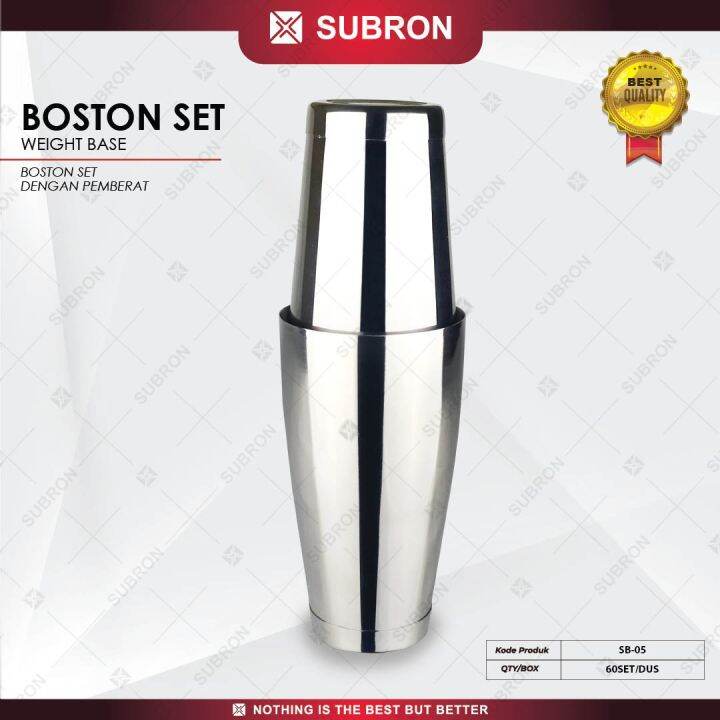 SUBRON Shaker Boston Stainless, Boston Set Dengan Pemberat SB-05 ...
