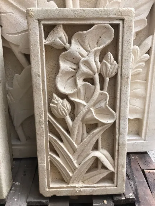 Batu Alam Ornamen Paras Ukir Motif Bunga 20x40 | Lazada Indonesia