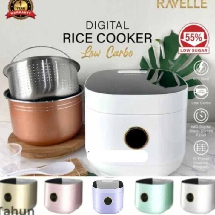 Ravelle Magicom Digital Low Carbo Rice Cooker (3 Liter) | Lazada Indonesia