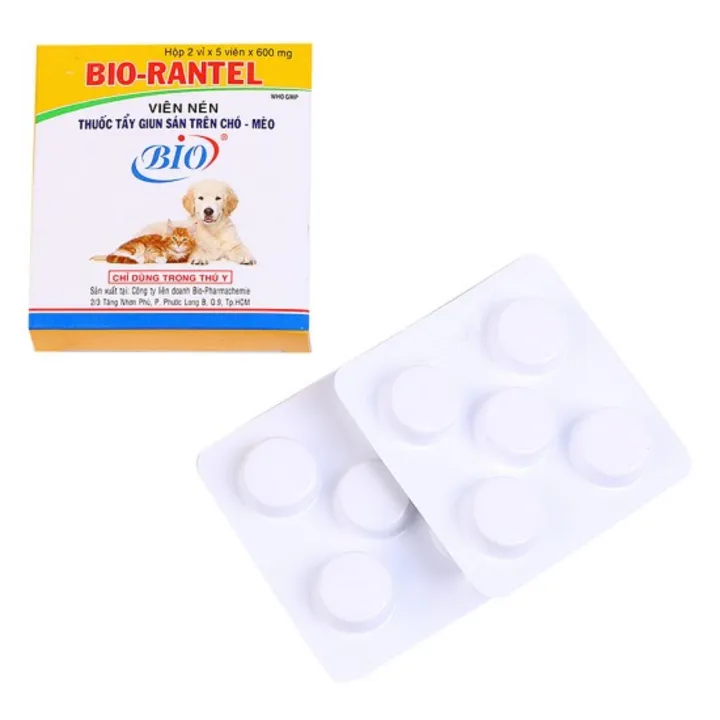 Thuốc Tẩy Giun Xổ Giun Sán Cho Chó Mèo Bio - Rantel 1 Hộp 10 Viên ...