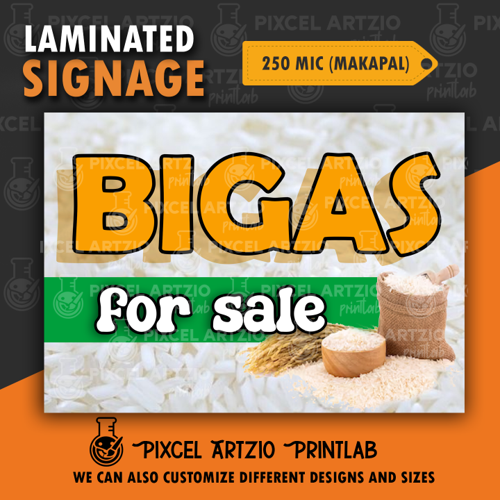 BIGAS FOR SALE - Laminated Signages for Sari-Sari Store/ Tindahan ...