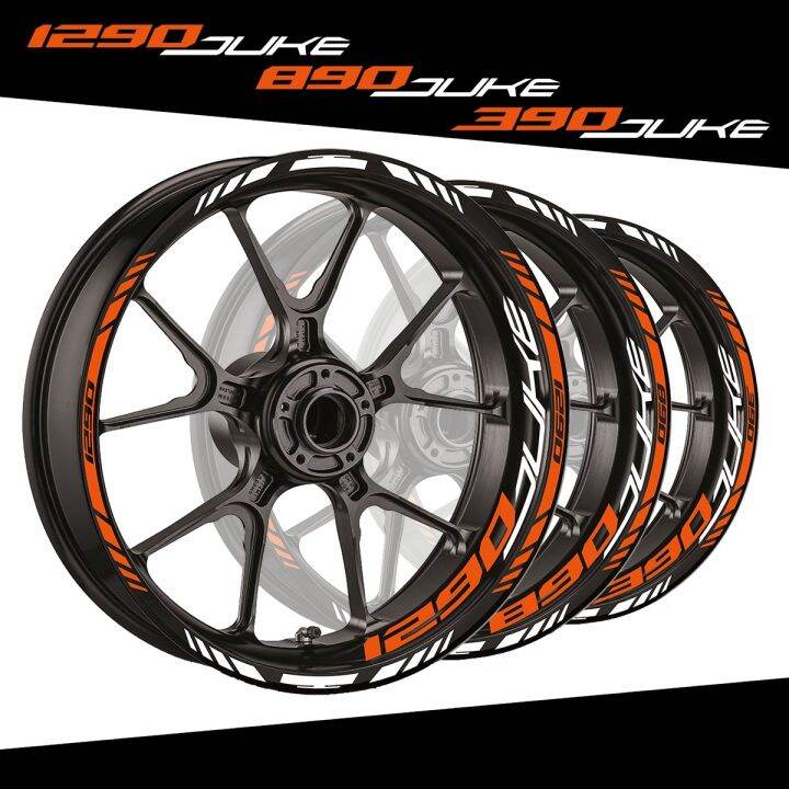 Vinyl Motorcycle Wheel Sticker Hub Decals Rim Stripe Tape For Ktm Duke 