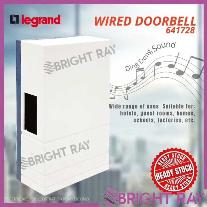 LEGRAND Door Bell AC 230 641728 White Wired Door Bell Ding Dong Sound ...