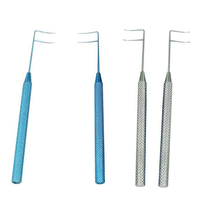 2Pcs/Set Titanium Left And Right Trabeculotome Set Stainles Steel ...