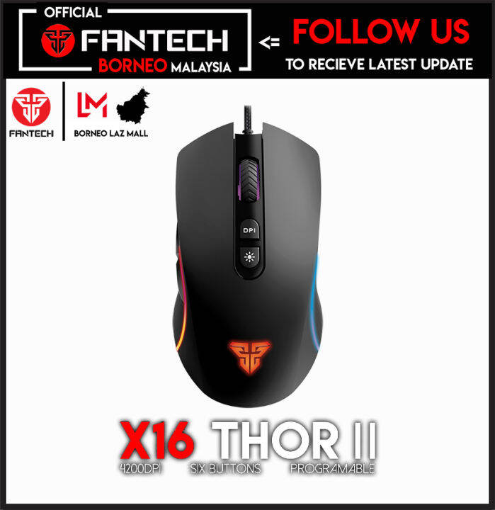 FANTECH X16 Thor II Macro RGB Gaming Mouse | Lazada