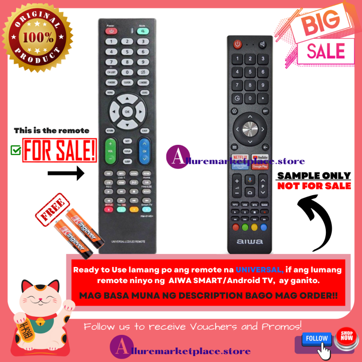 AIWAa Ready to use Universal TV Remote Control for AIWAa Smart Android ...