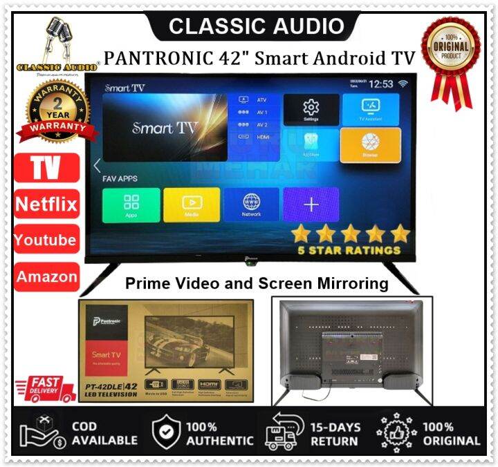PANTRONIC (42") - Smart Android TV (Android TV, Netflix, Youtube ...