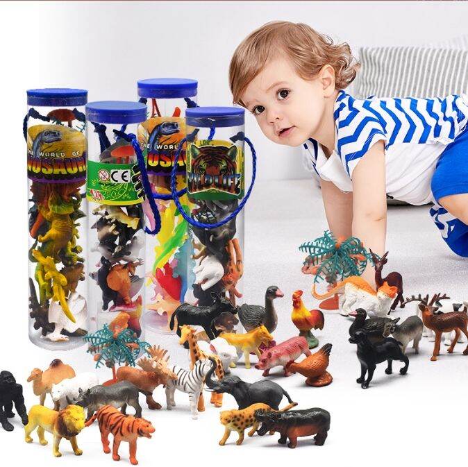 Mainan ANIMAL TUBE Miniatur Mainan Hewan Binatang Karet Animal Figure ...