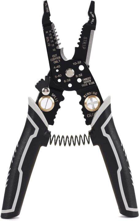 Wire Stripper Tool - 9-in-1 Multi-Function Wire Cutter, Stripper, Crimper, Cable Tool with ...