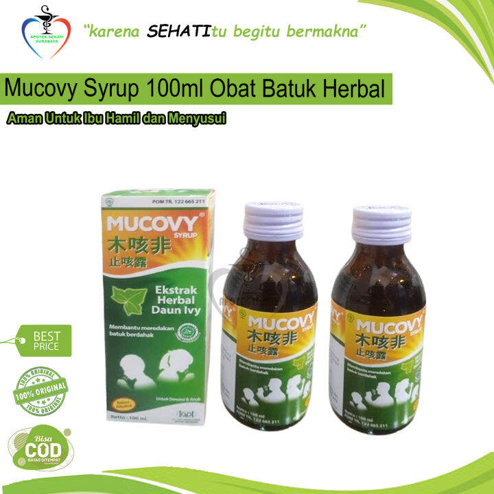 MUCOVY SYRUP 100ML EXTRA DAUN IVY OBAT BATUK BERDAHAK HERBAL | Lazada ...