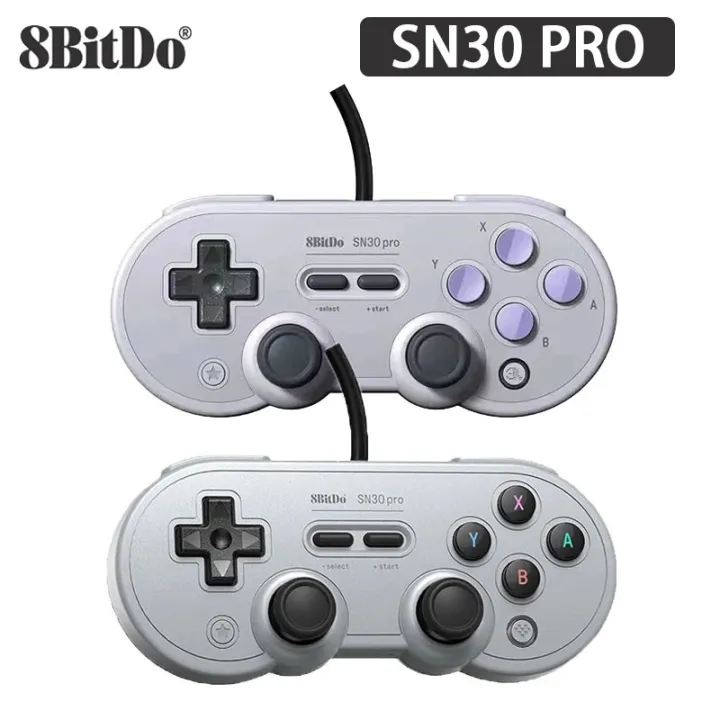8BitDo SN30 Pro จอยเกมยูเอสบีจอยสติ๊กคอนโทรลเลอร์แบบมีสาย USB สายเคเบิ้ลสำหรับเครื่องนินเทนโด ...