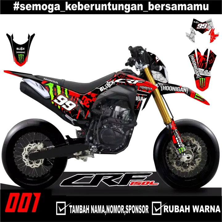 Sticker setiker stiker decal CRF 150 L- (001) minimalis Fullbody-Dekal stiker CRF 150 L Trail ...