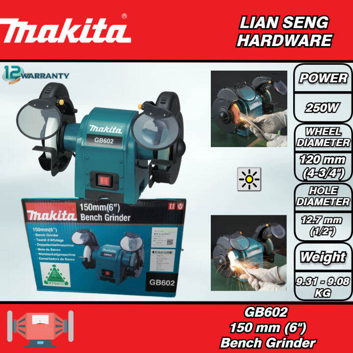 MAKITA GB602 150MM (6'') BENCH GRINDER | Lazada