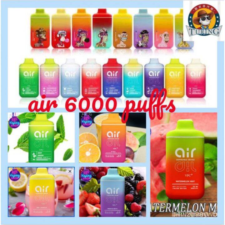 Air 6000 Puff Limited Edition Vaporized Pod Level 5 Yxu9 cylinder ...