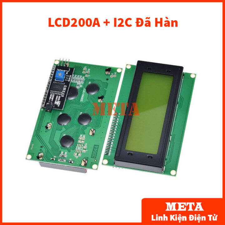 Màn hình LCD2004 LCD2004A xanh lá, kèm mạch chuyển đổi I2C | Lazada.vn