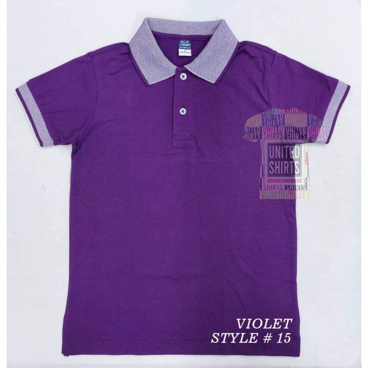 Blue Corner Fashion Polo Shirt Style 15 (VIOLET) | Lazada PH