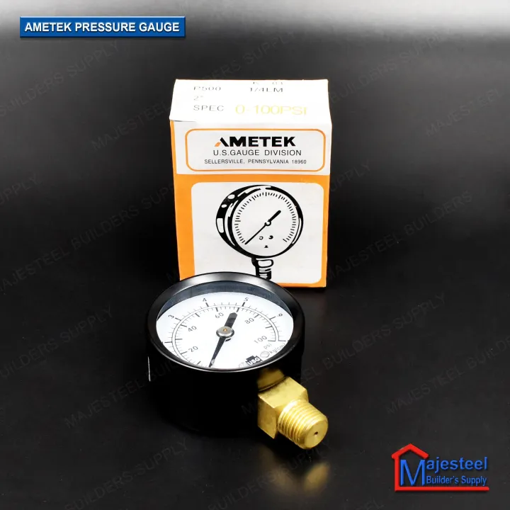 AMETEK Pressure Gauge 2'' - 100PSI (MAJESTEEL) | Lazada PH