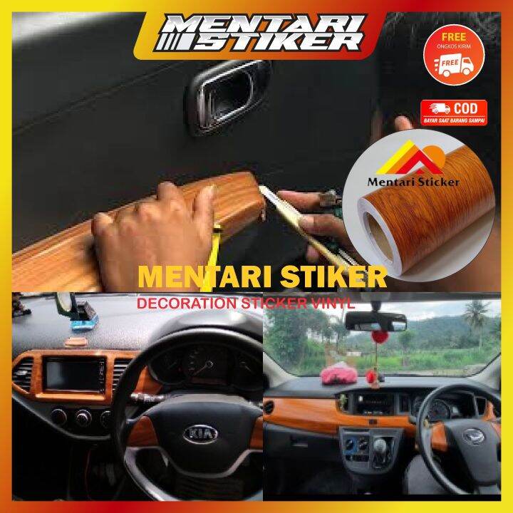 STIKER SKOTLET DASBOR MOBIL MOTIF KAYU/ | Lazada Indonesia