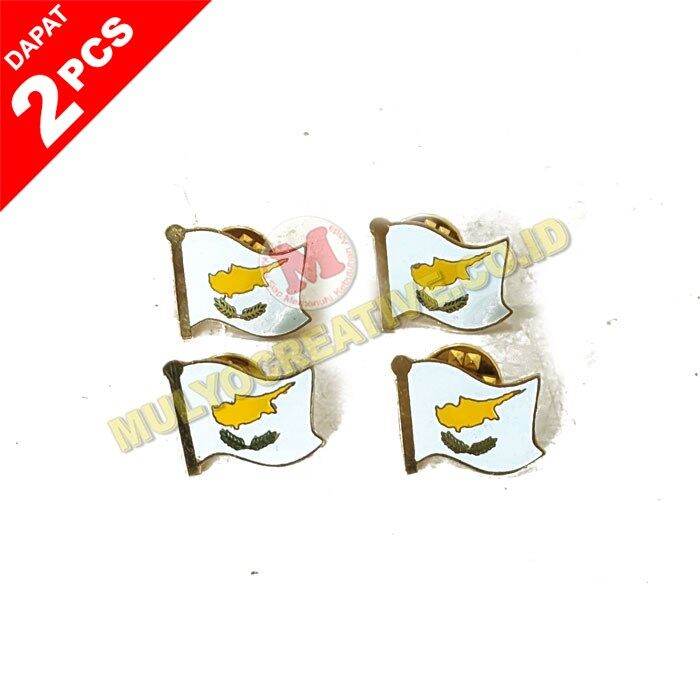 Pin Bendera Negara Cyprus Pin Flag Cyprus Pin Bendera Cyprus Bahan ...