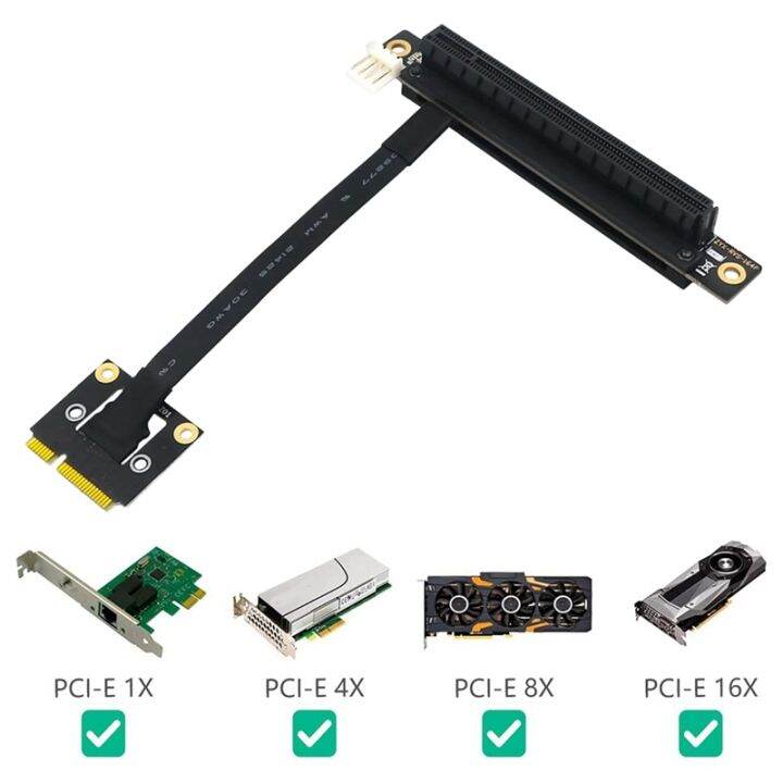 270 Degree Mini Pcie To PCI E 16X Extension Cable 20Cm PCIE3.0 ...