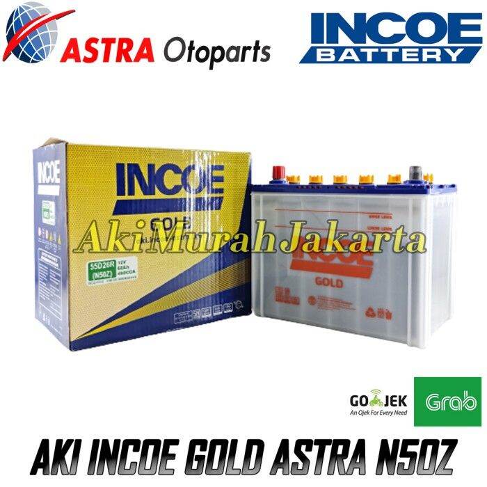 Aki Mobil Kijang Grand INCOE GOLD Astra N50Z Aki Basah 12V / 60 Ah | Lazada Indonesia