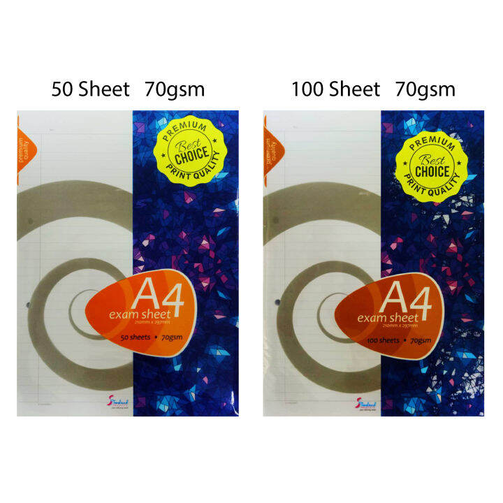 Standard A4 Exam Sheet/ Test Paper | Lazada