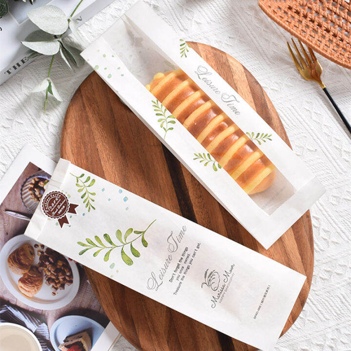 LBSISI ชีวิต50ชิ้นน้ำมันหลักฐานกระดาษคราฟท์ยาวถุงขนมปังนุ่ม Baguette อบ ...