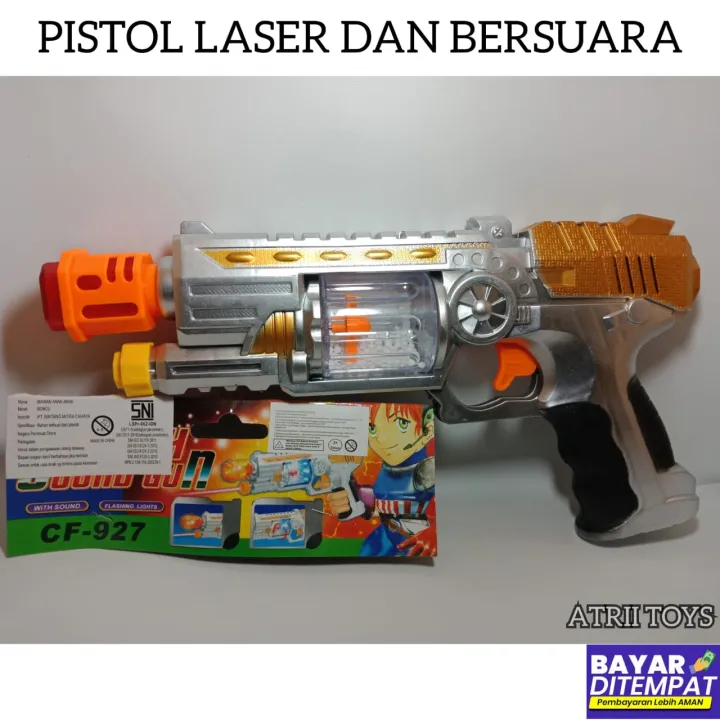 Mainan Anak Pistol Laser Dan Bersuara - Mainan Pistol Super Gun ...