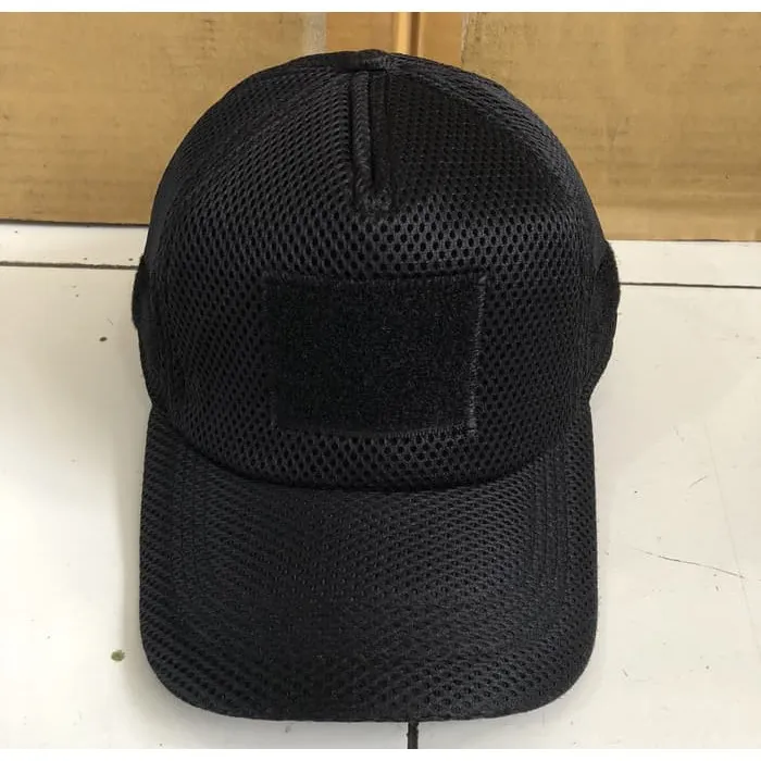 Topi Velcro Hitam TNI POLRI TACTICAL Topi Jaring Hitam Army | Lazada ...