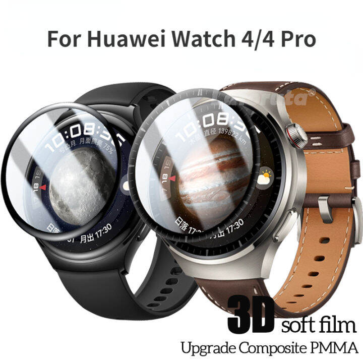 อุปกรณ์ป้องกันหน้าจอสำหรับนาฬิกา Huawei 4 Pro แบบไม่มีกระจก3D ฝาครอบ ...