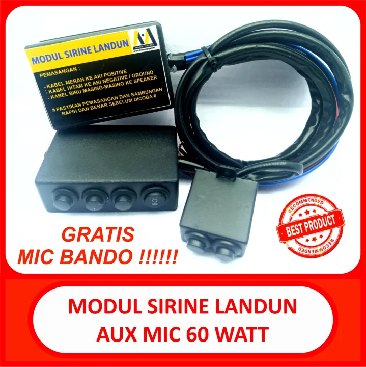 modul sirine landun tombol slim aux mic 60 watt | Lazada Indonesia