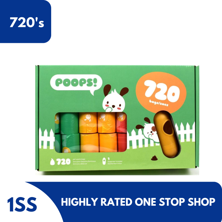 Poops! Dog Waste Bags, 720s | Lazada PH