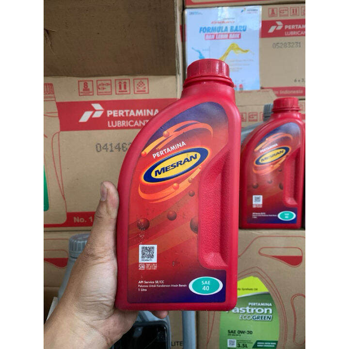 OLI MESRAN SAE 40 1 LITER ORIGINAL PERTAMINA | Lazada Indonesia
