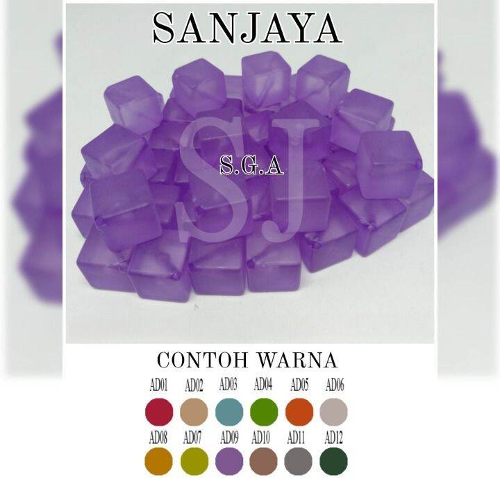 [1 PON (450 GRAM)] MANIK KOTAK FROSTED / MANIK JELLY KOTAK / MANIK AKRILIK KOTAK / MANIK DOF ...