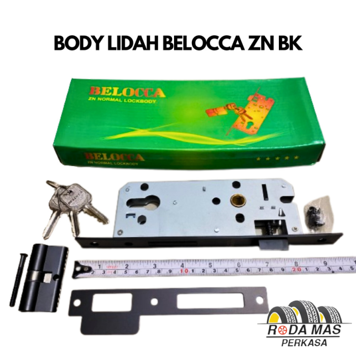 Rm - Body Kunci Pintu Swing Belocca Cylinder Bodi Lidah 3 Keys Black ...