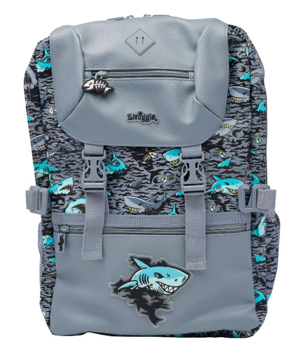 Smiggle Shark Wild Side Attach Foldover Backpack For kids | Lazada ...