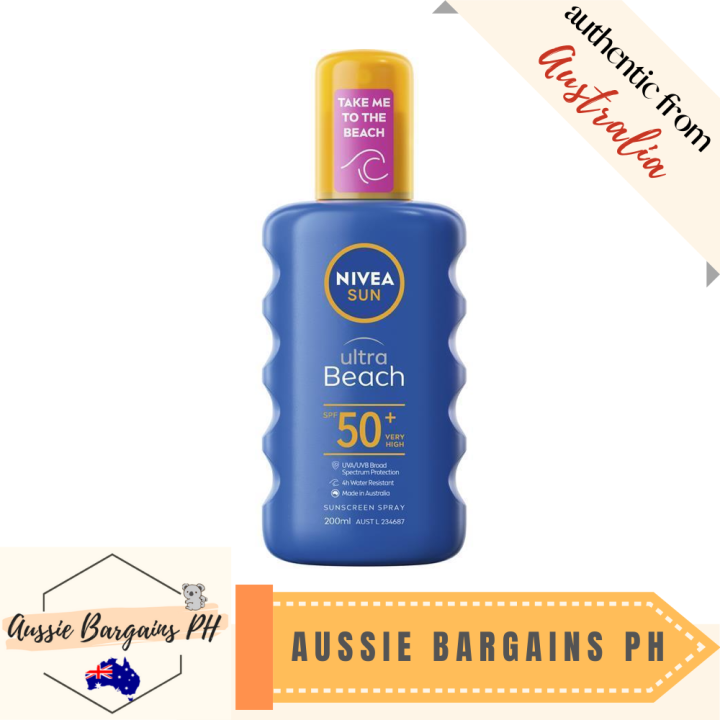 NIVEA Sun Ultra Beach SPF50+ Sunscreen Spray 200ml | Lazada PH