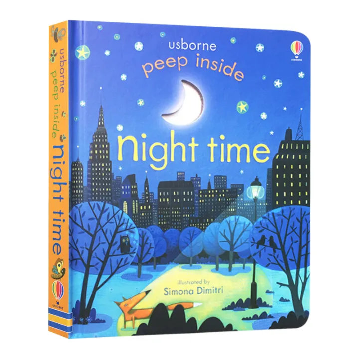 Usborne Peep Inside Night-Time ตรัสรู้ Early Education Cognitive ...