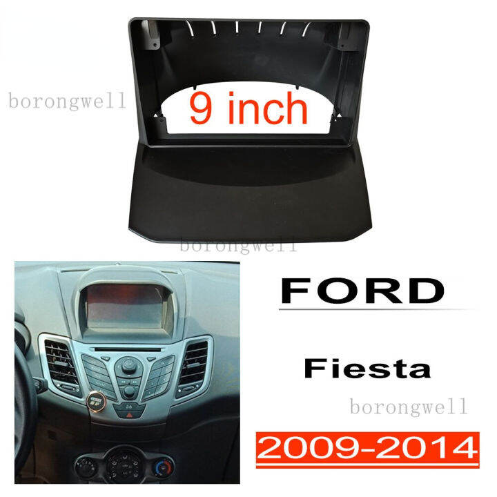 9 inch Radio Frame 2din Head Unit fascia Stereo Panel for FORD Fiesta ...