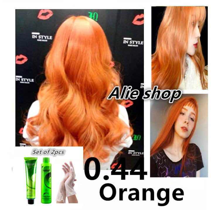Orange Hair Color with Oxidant ( 0.44 Bremod Permanent Hair Color ...
