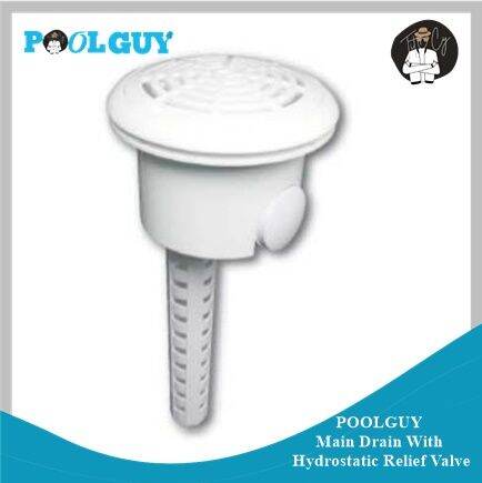 PoolGuy EMAUX 2" Main Drain With Hydrostatic Relief Valve Pressure ...