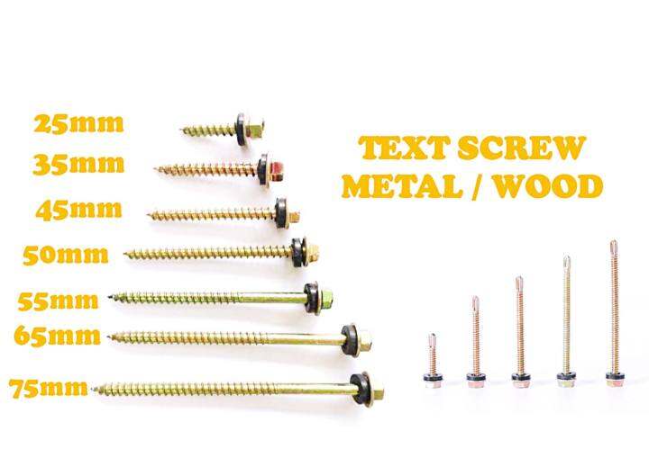 100pcs (per Pack) TEXSCREW for Metal/Wood - TextScrew Tingi | Lazada PH