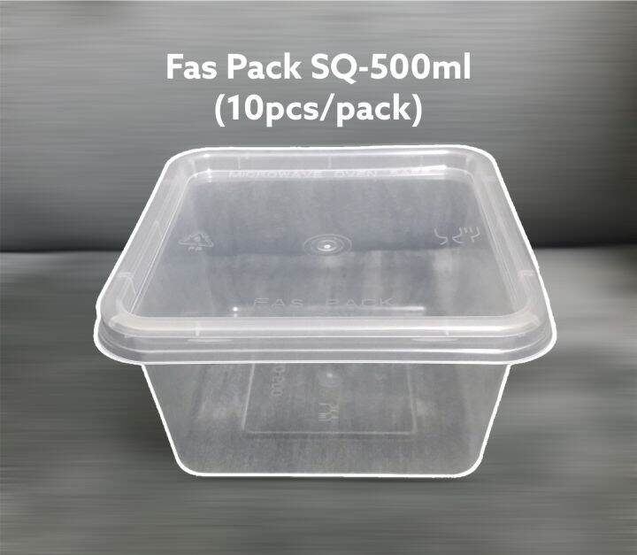 Microwavable Container Fas Pack SQ-500ml (10pcs/pack) | Lazada PH