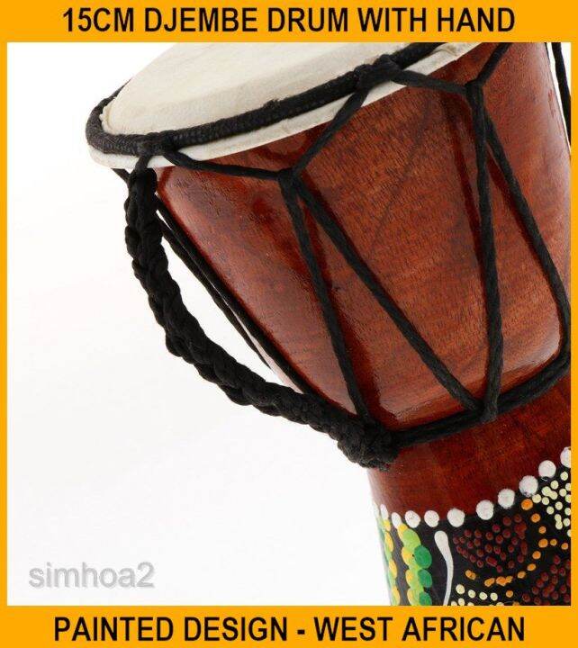 15cm Djembe Drum With Hand Painted Design - West African Bongo Drum ... 15cm Djembe Drum With Hand Painted Design - West African Bongo Drum ...