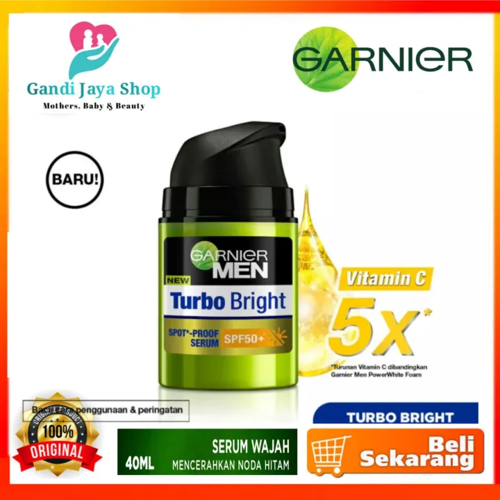 Garnier men Turbo Bright Spot Proof Serum SPF50+ 40ml Original | Lazada Indonesia