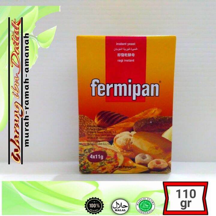 Pengembang adonan | Ragi Kering merk FERMIPAN Sachet 4x11g | Lazada ...