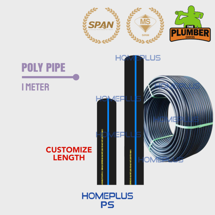 Homeplus HDPE PP Sirim Span Poly Pipe 1 Meter Roll Fittings Pipe ...